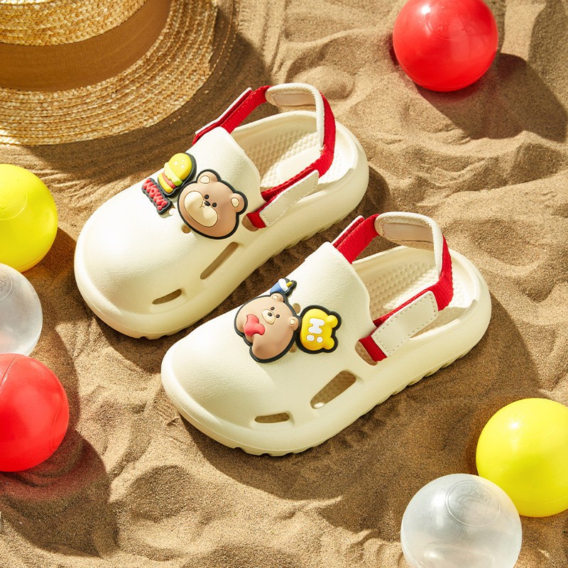 Jual Cheerful Mario sandal crop hamburger beruang anak sandal kodok ...