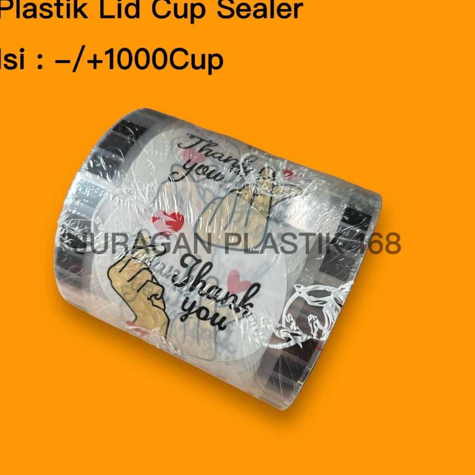 Jual Plastik Lid Cup Sealer Isi 1 Cup Motif Thank You Hati Jari Love Seal Cup Bayar Di Tempat ...