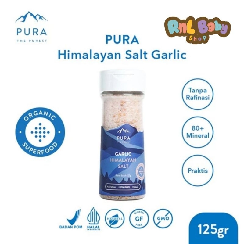 Jual Pura Himalayan Salt Garlic 125 gr - Garam Himalaya Bawang Putih ...