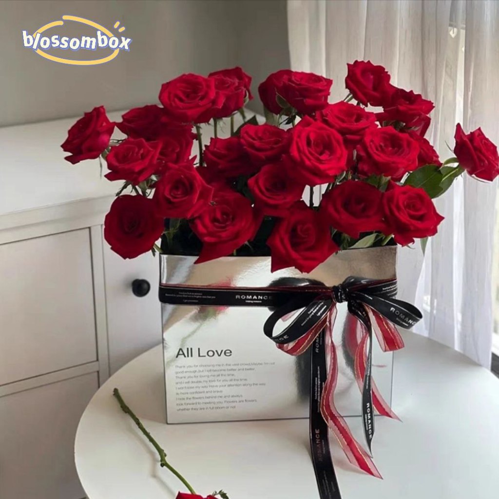 Jual B61 Kotak Valentine | Kotak Silver | Hari Valentine | Kotak Bunga ...