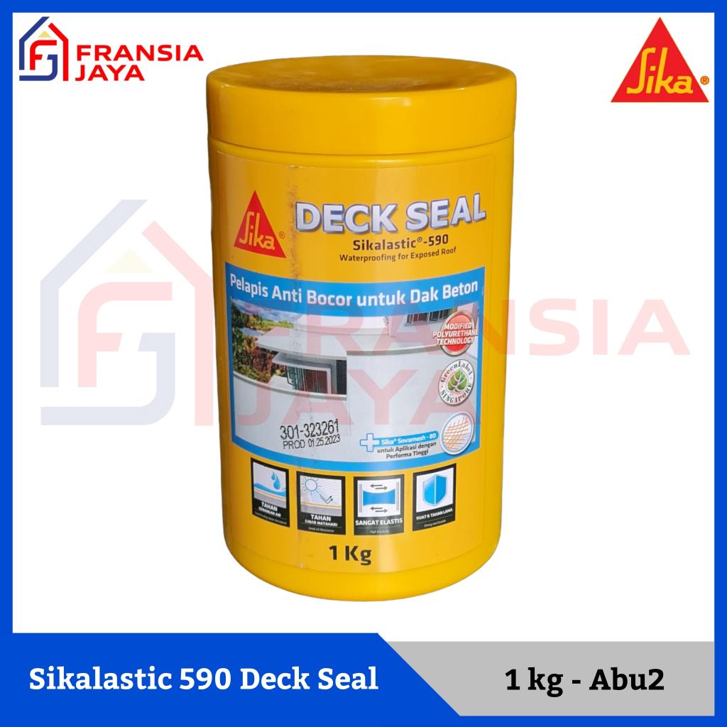 Jual Deck Seal Sikalastic 590 Waterproofing Anti Bocor Dak Beton 1 Kg ...