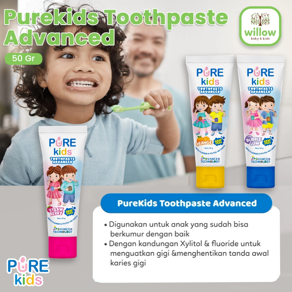 Jual Pasta Gigi Bayi - Purekids Toothpaste Advanced 50Gr | Shopee Indonesia