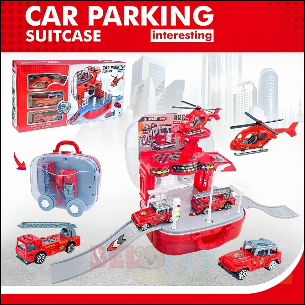 Jual Mainan Anak Car Parking Suitcase Mainan Koper Mobil Mobilan Parkir ...