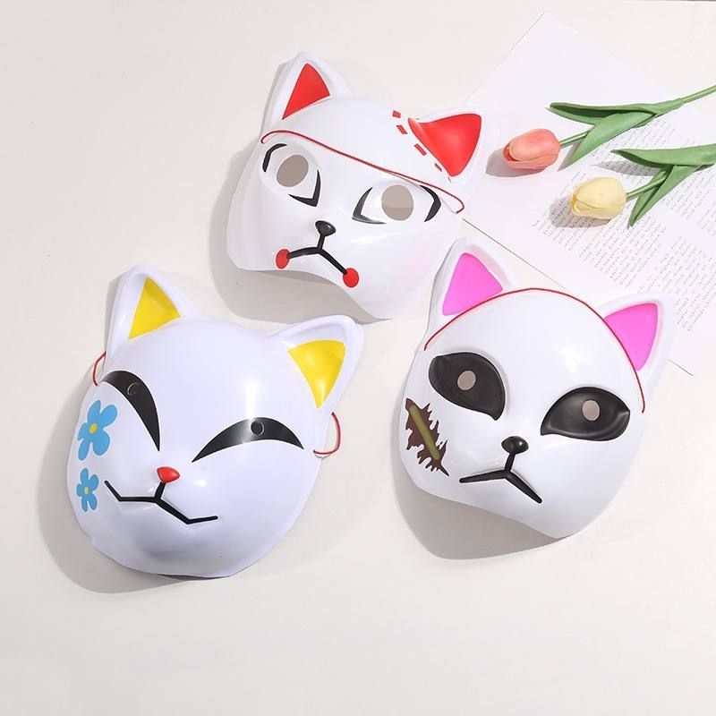 Jual Demon Slayer Topeng Anime Cosplay japanese fox mask Rubah Uniform ...