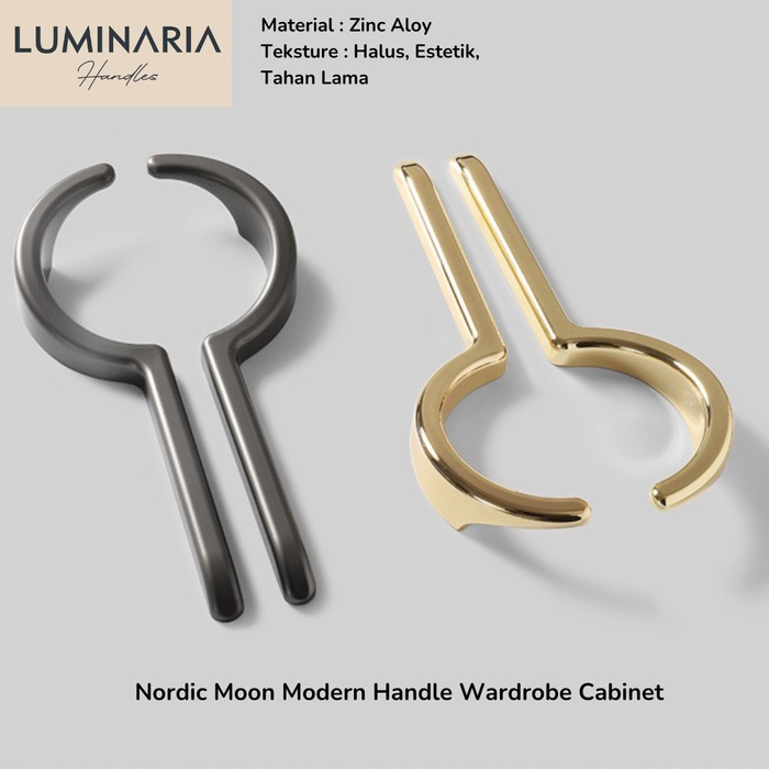 Jual Tarikan Cabinet Nordic Moon Modern Handle Wardrobe Tarikan Laci ...
