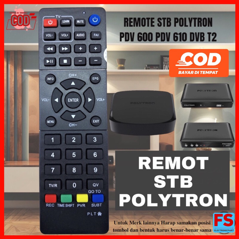 Jual Remot STB Polytron PDV600-PDV610 DVB T2 | Shopee Indonesia