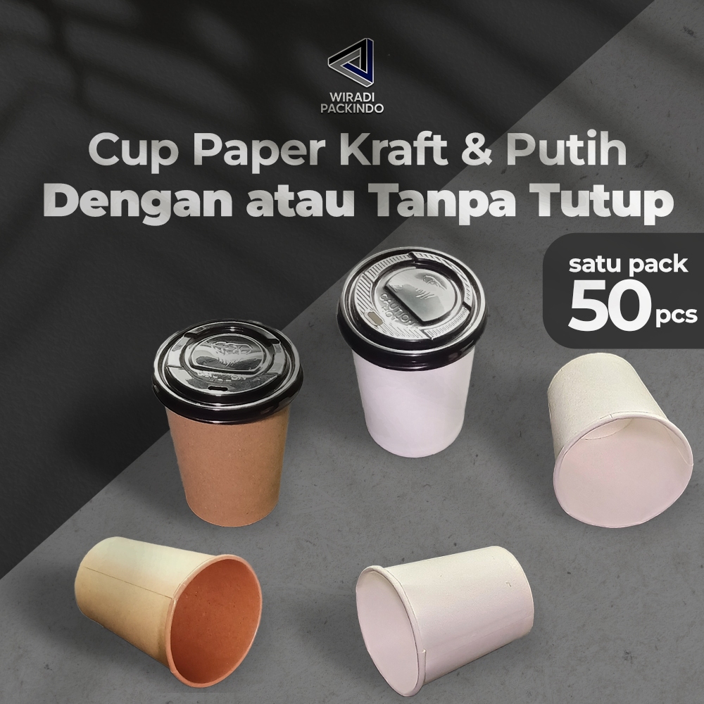 Jual Paper cup polos 8 Oz / Gelas kertas kopi 80z / cup tahan panas 240ml coffee teh tea ...