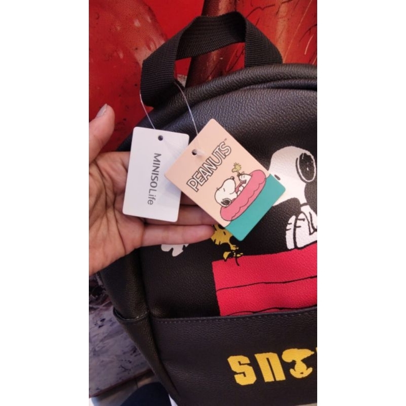Jual Snoopy Summer Travel Collection Backpack ( BlackSnoopy Flower ...