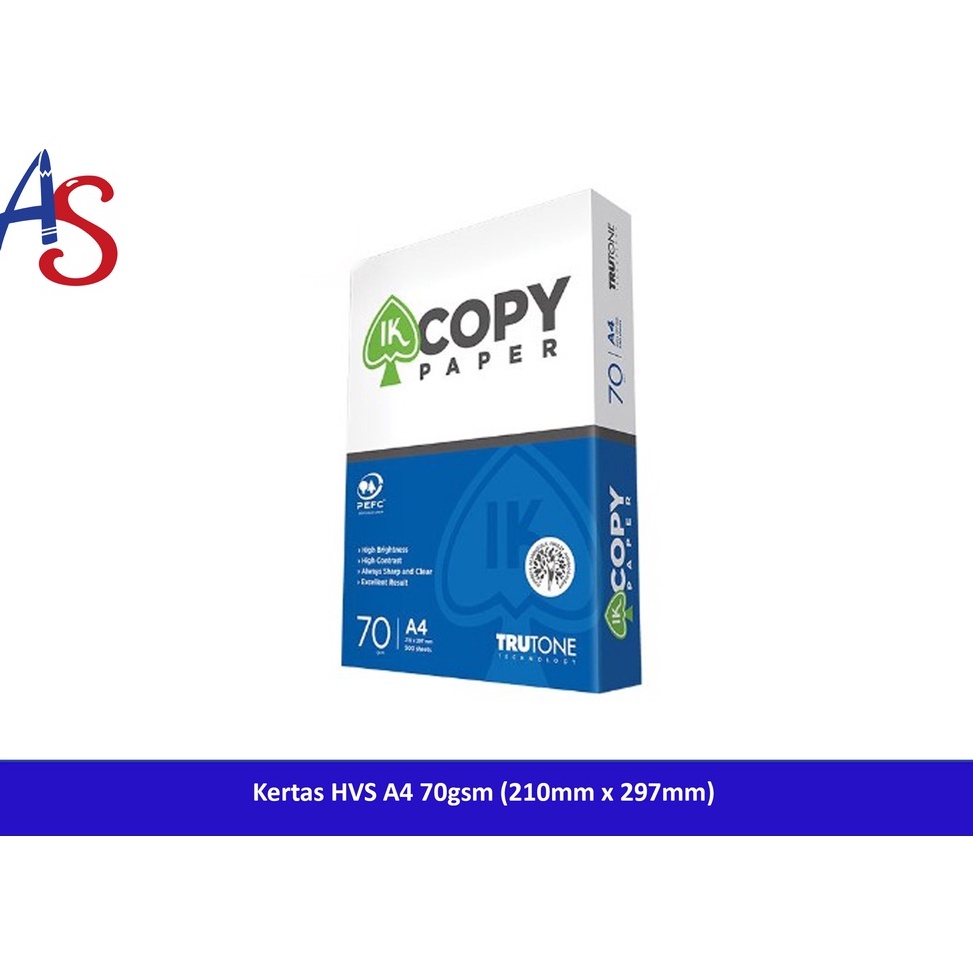 Jual Kertas HVS A4 IK Copy Paper 7gsm 21 x 297 mm ART K1B4 | Shopee ...