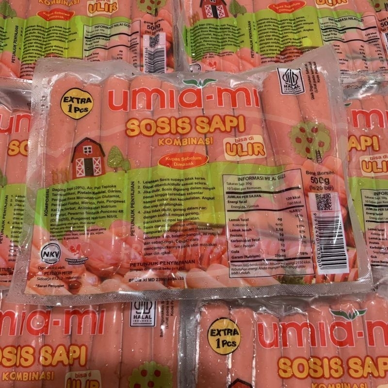 Jual UMIAMI Sosis Ulir Sapi Isi 20 500gr / Isi 50 450gr | Shopee Indonesia