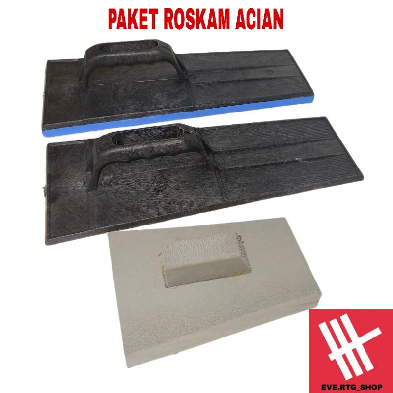 Jual Paket 3 Alat Acian Roskam Lapis Spons Gosokan Acian Raskam Pvc ...