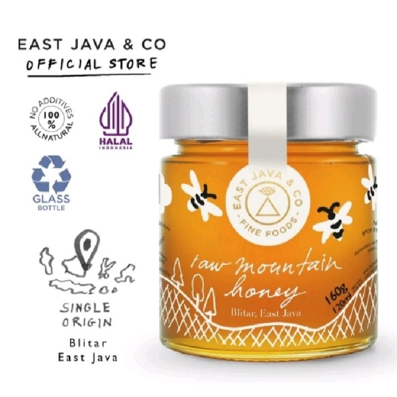Jual East Java & Co Raw Mountain Honey 160g/120ml (Madu Dari Pegunungan ...