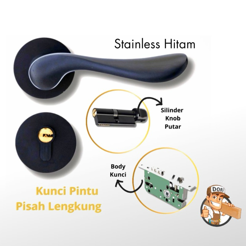 Jual Gagang Pintu Kamar Model Rosette / Kunci Pintu Kamar Kunci Knop ...