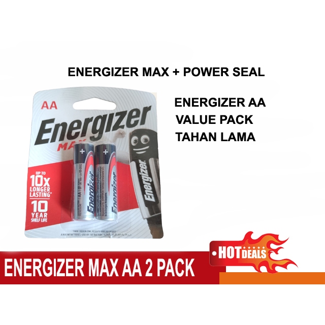 Jual Energizer Max AA Isi 2 Battery Baterai Batere Energizer AA | Shopee Indonesia