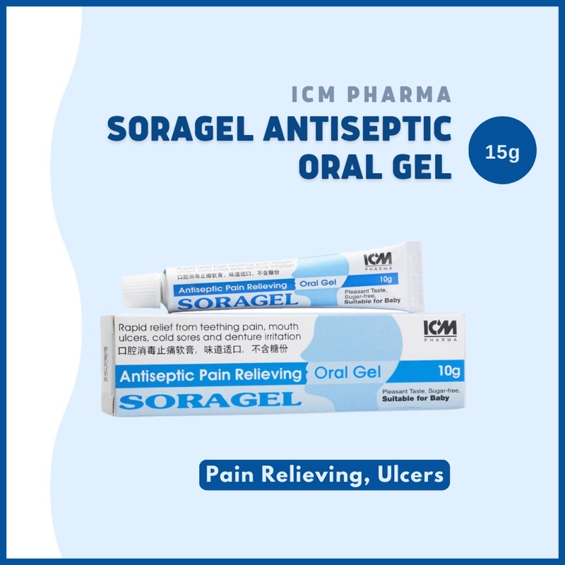 Jual Soragel Antiseptic Oral Gel 10g Obat Sariawan/Gigi Bayi | Shopee ...