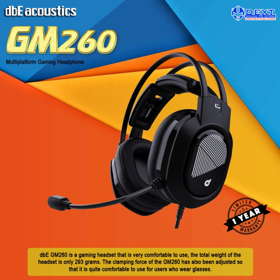 Jual dbE Acoustics GM260 Multiplatform Gaming Headphone | Shopee Indonesia