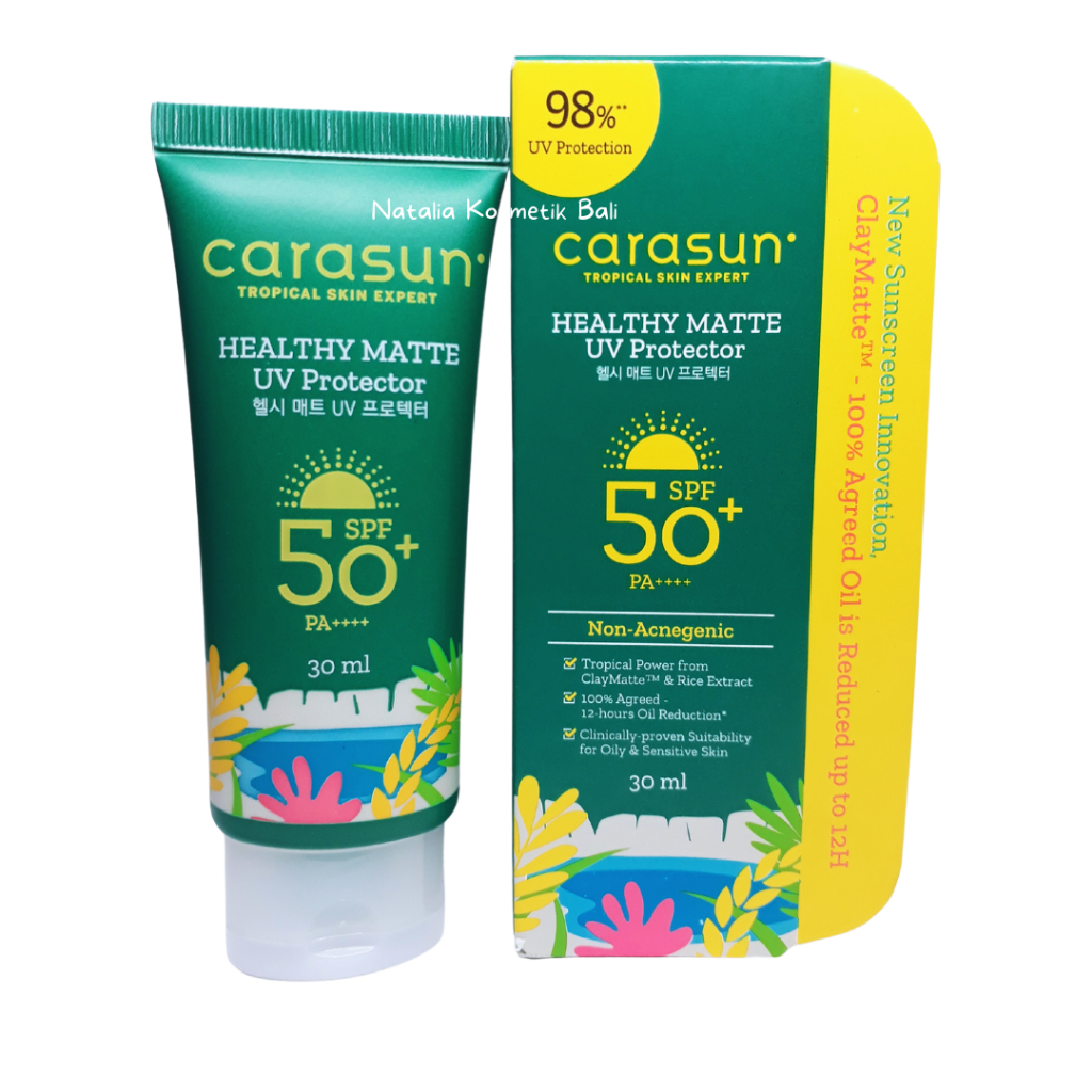 Jual Carasun Healthy Matte Sunscreen UV Protector SPF50+ PA++++ Non-Acnegenic 30ml | Shopee ...