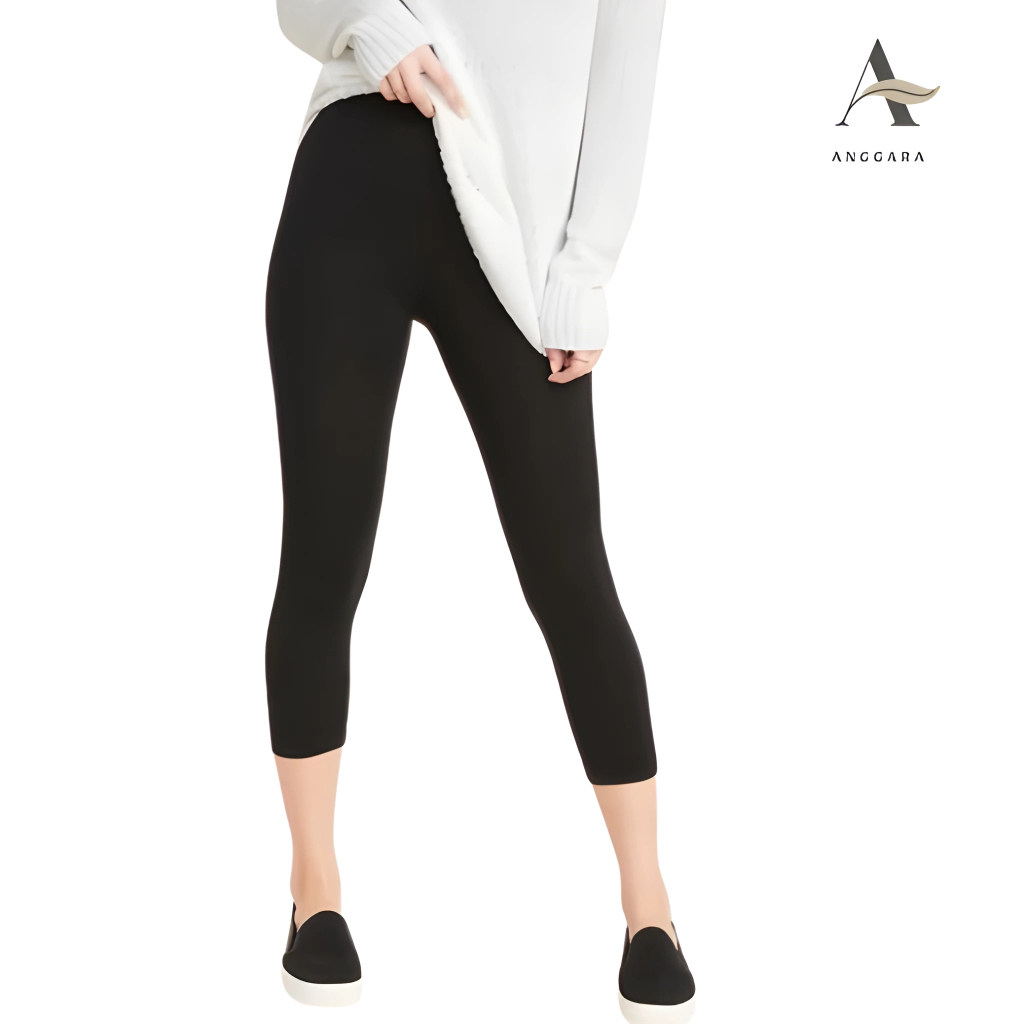 Jual Celana Legging Wanita 3/4 Bahan Spandex Premium Licin Fit Body ...