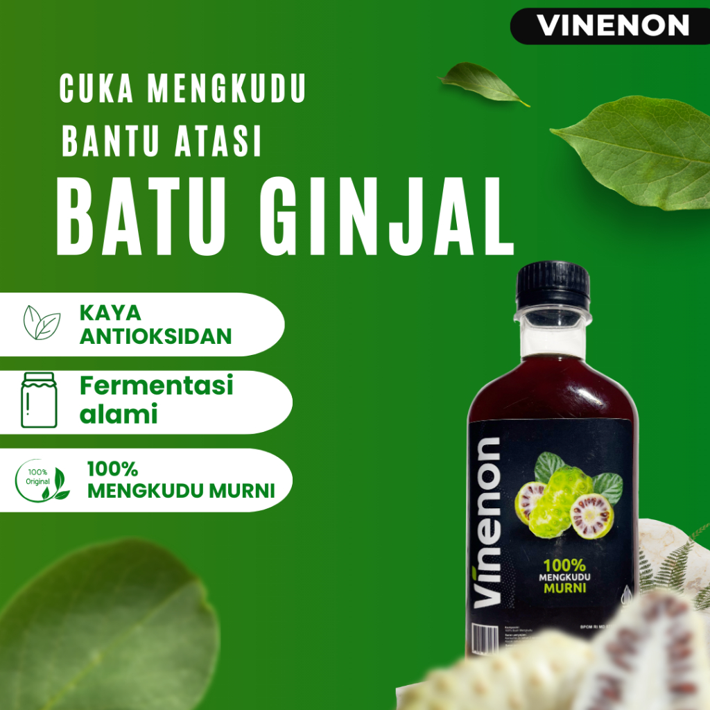 Jual Vinenon Cuka Mengkudu - Hancurkan Batu Ginjal, Mencegah Sel Kanker ...