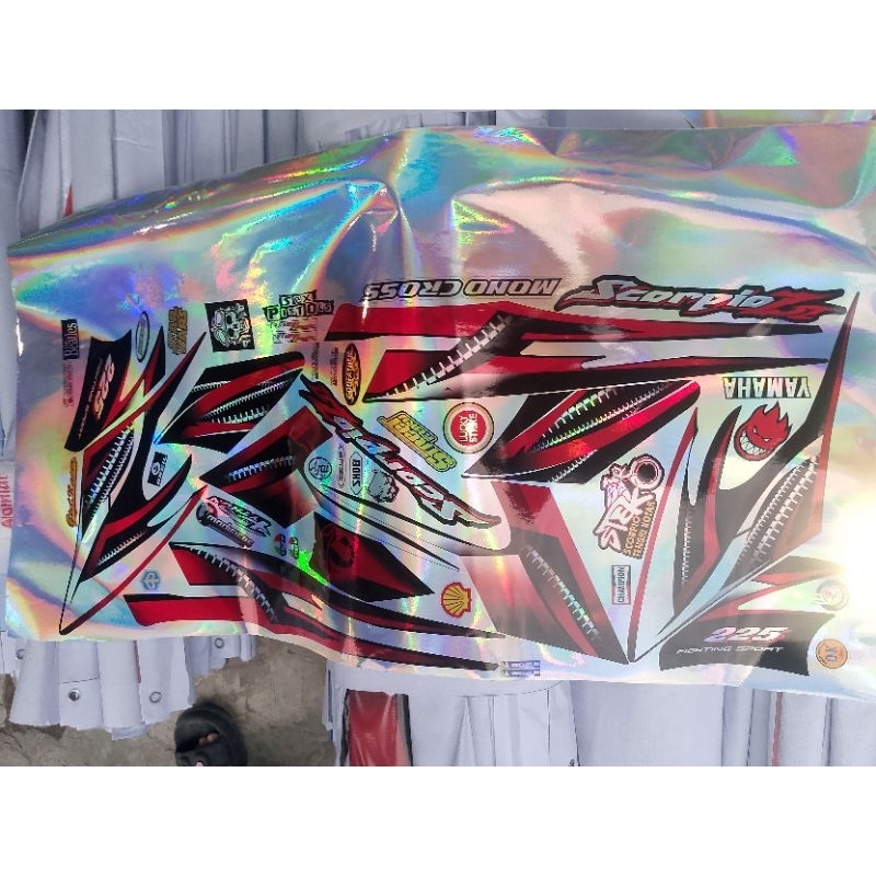 Jual Stiker List Scorpio Merah Batik Hologram | Shopee Indonesia