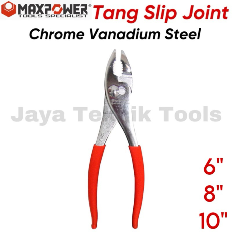 Jual Tang Slip Joint 8 10 inch Maxpower Plier Besi CRV Bending Crimping ...