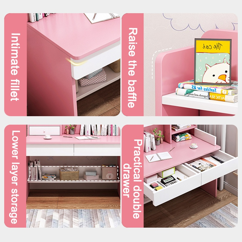 Jual 100/120CM Meja Belajar Anak Meja Komputer Siswa Meja Tulis Anak ...