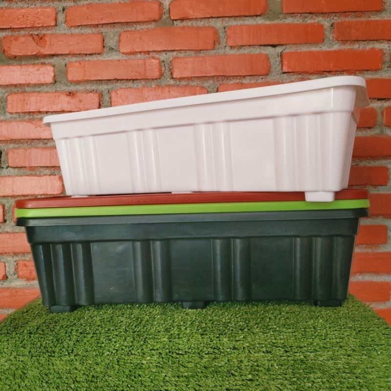Jual (1pcs) POT PERSEGI PANJANG ALPEN 50 pot persegi panjang | Shopee ...