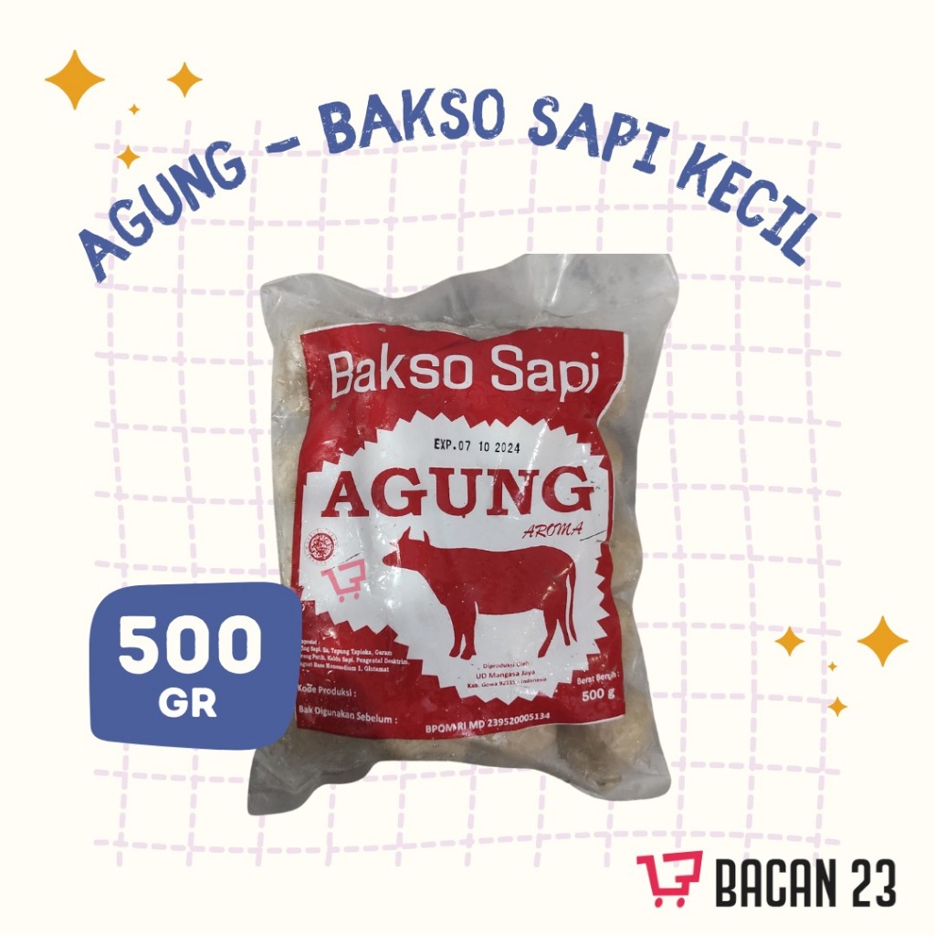Jual Bakso Sapi Agung Kecil (500 gr) Bakso Agung Frozen Food | Shopee ...