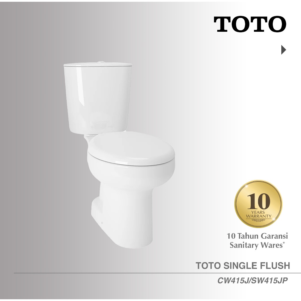 Jual TOTO Single Flush CW415J/SW415JP (S-Trap) | Kloset Duduk | Shopee Indonesia