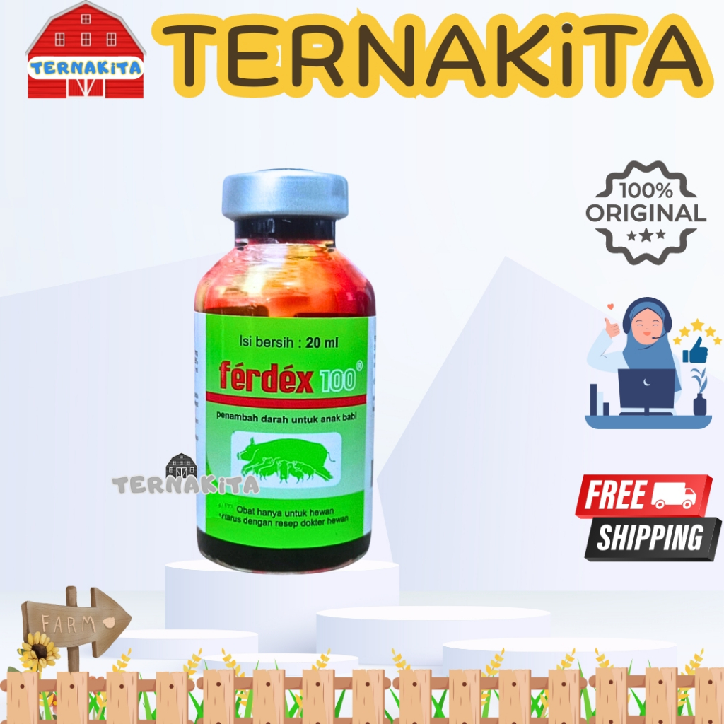 Jual FERDEX 20 ml - Penambah Darah Anak Babi Zat Besi Anemia Hewan ...