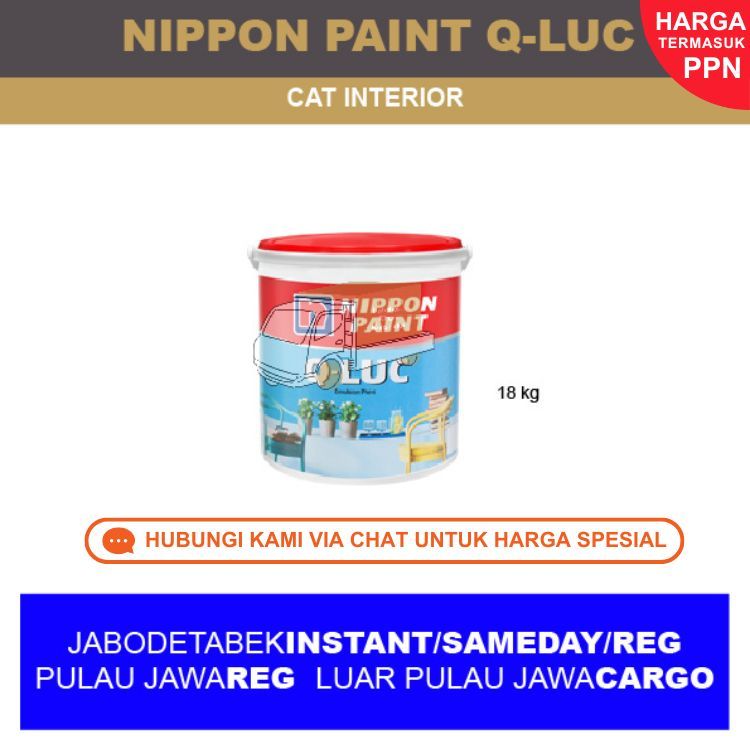 Jual Cat Tembok Interior Nippon Paint Qluc Q luc 18 kg 18kg | Shopee ...