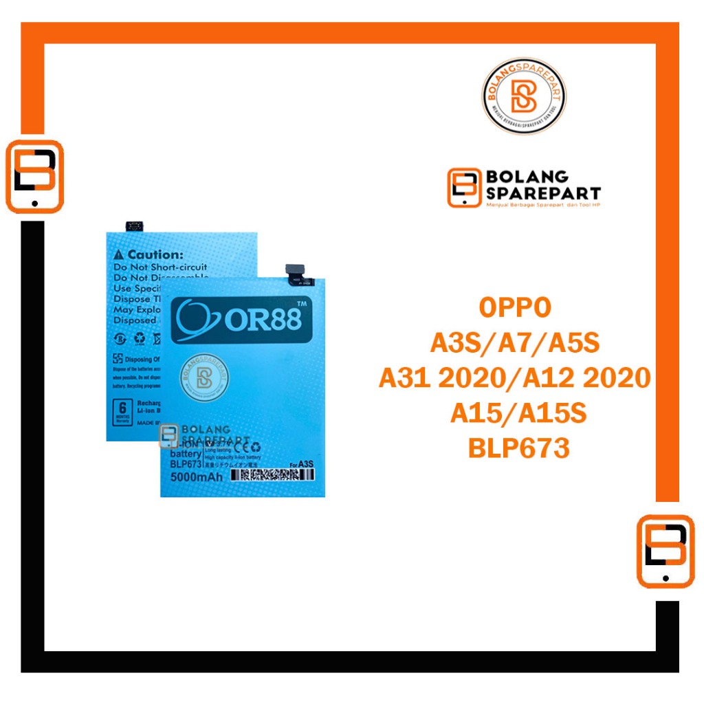 Jual BATERAI BATRE OPPO A3S A7 A5S A31 2020 A12 2020 A11K BLP673 ORIENS ...