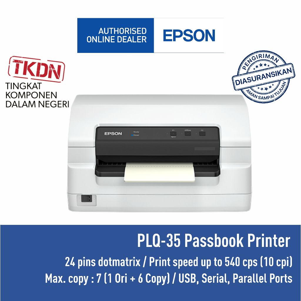Jual Printer EPSON Dotmatrix Passbook PLQ-35 PLQ35 PLQ 35 penganti ...