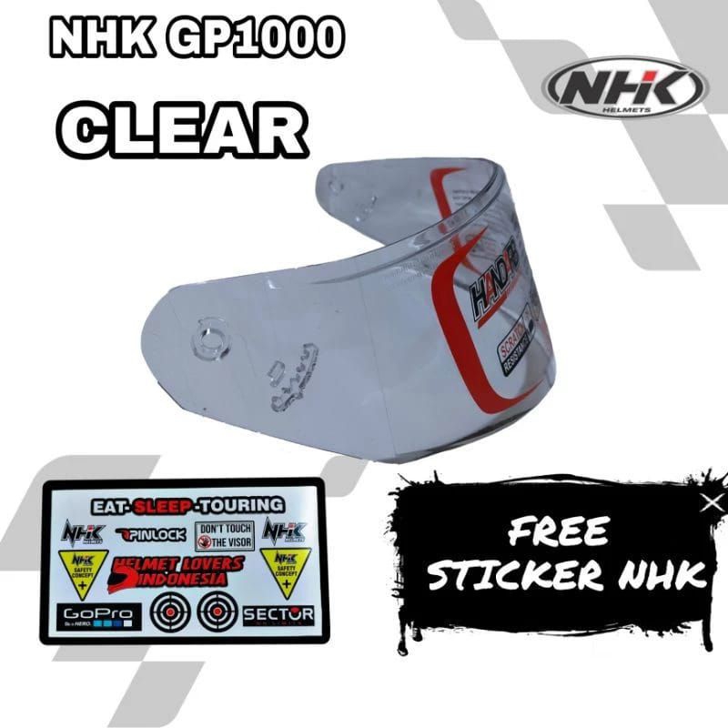 Jual Flat visor NHK gp1000 + spoiler + stiker visor khusus / NHK GP ...