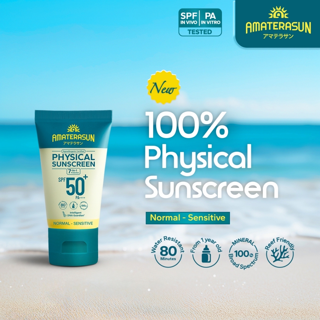 Jual AMATERASUN - [CERTIFIED IN VIVO] Physical Sunscreen SPF 50+ PA++++ / sunscreen fisik ...