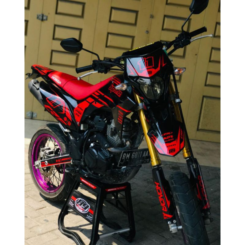 Jual STICKER DECAL FULL BODY MOTOR CRF 150 L DESAIN WARNA MERAH MERONA ...