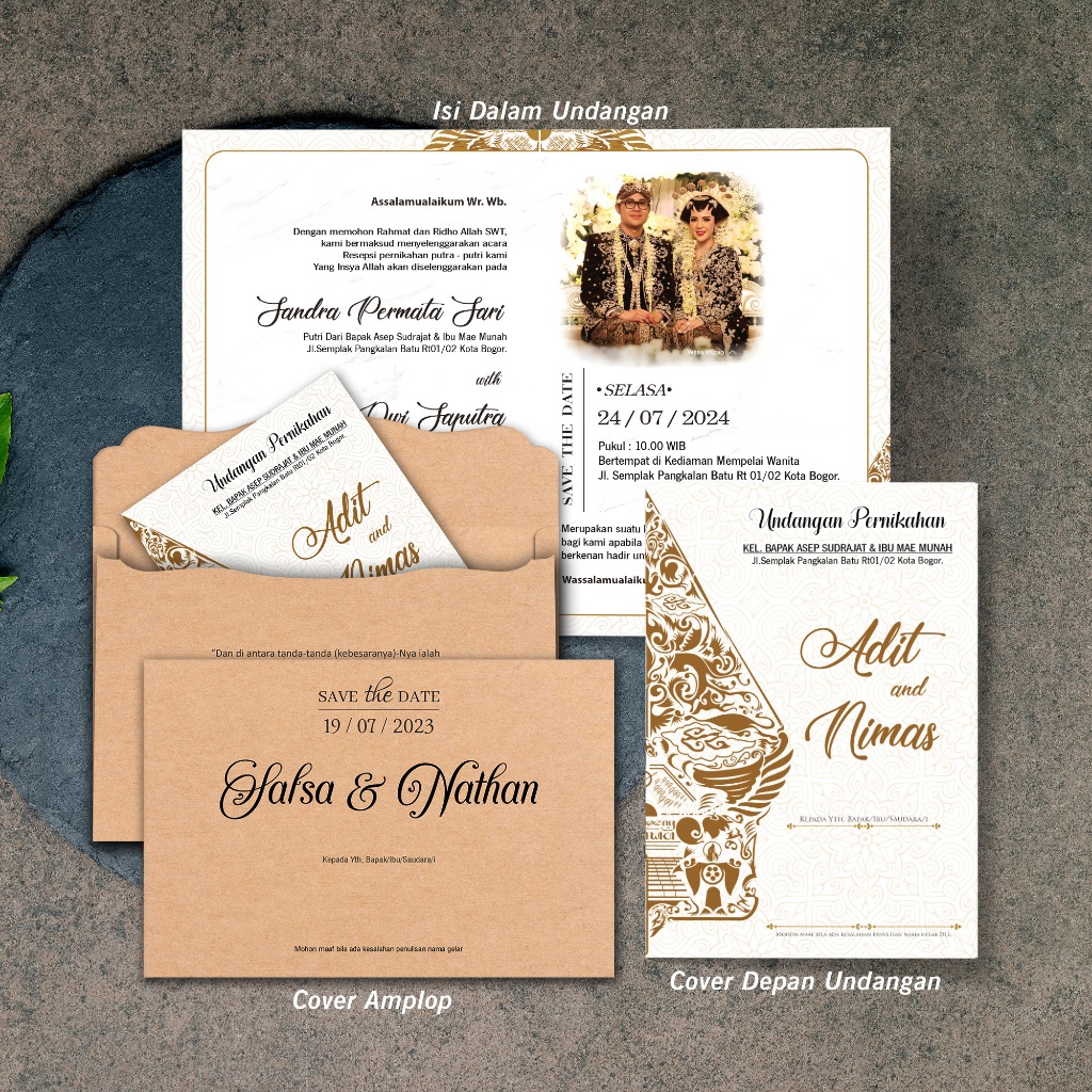 Jual UNDANGAN PERNIKAHAN - UNDANGAN AMPLOP AESTHETHIC - UNDANGAN NIKAH ...