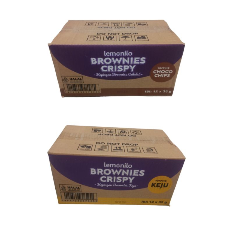 Jual LEMONILO BROWNIES CRISPY 1 KARTON ISI 12pcs | Shopee Indonesia