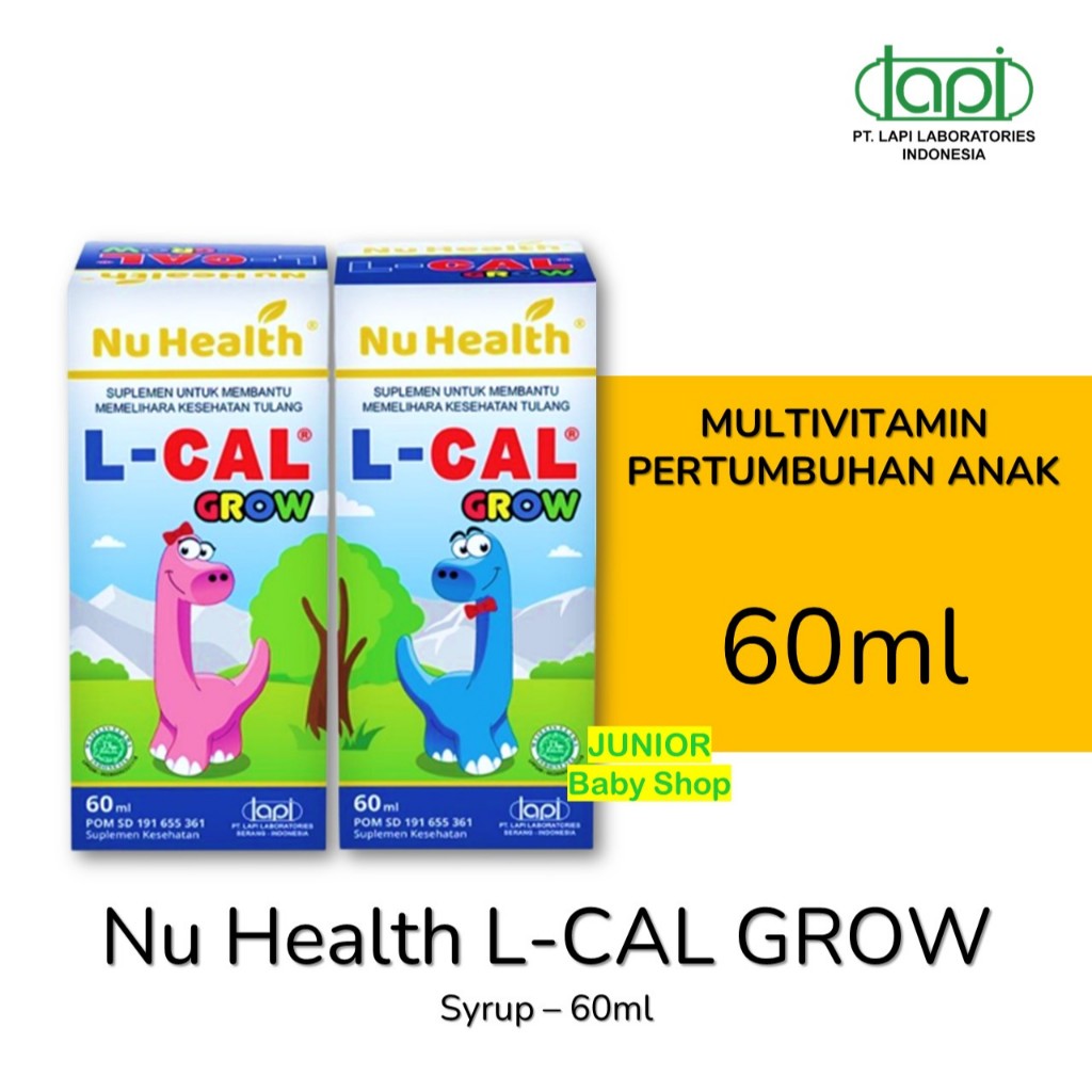 Jual Nu Health L-CAL GROW 60ml Suplemen Tulang dan Tinggi Badan Anak ...