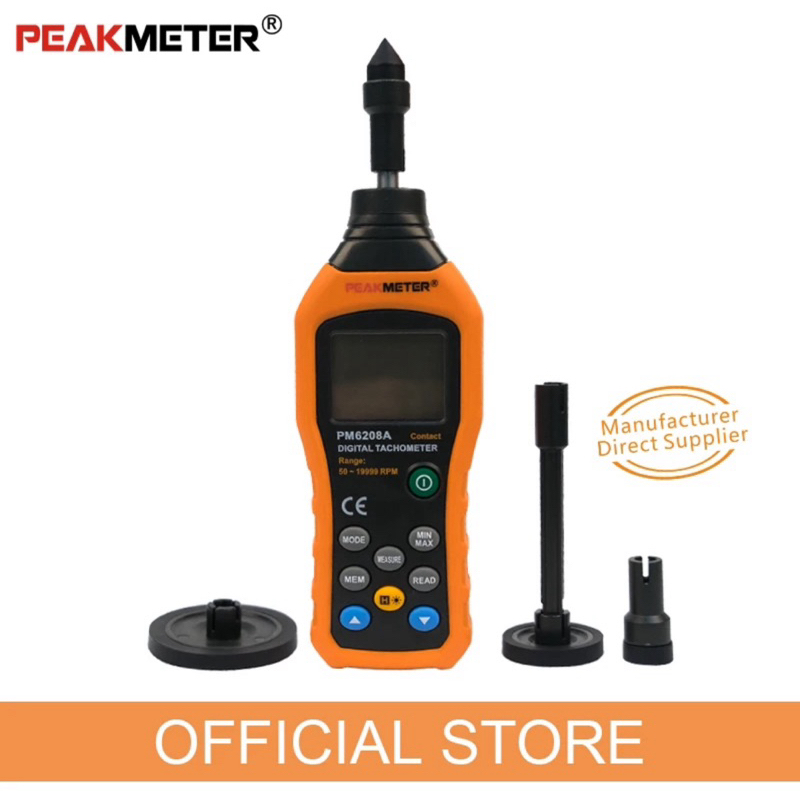 Jual Tachometer Data Logger Peakmeter PM6208A RPM Tacho Tester MS6208A ...