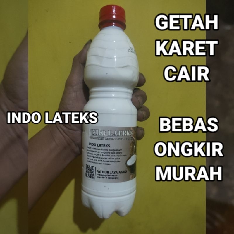 Jual Getah karet cair 600 ml indo lateks bahan pulut, lem busa dll ...