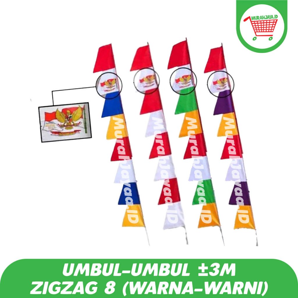 Jual PREMIUM Bendera Umbul-Umbul Merah Putih Umbul Warna-Warni Dekorasi 17 Agustus | Shopee ...