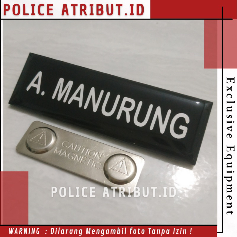 Jual Papan Nama - Name Tag dada pdh pdu full hitam Perlengkapan PNS ASN ...