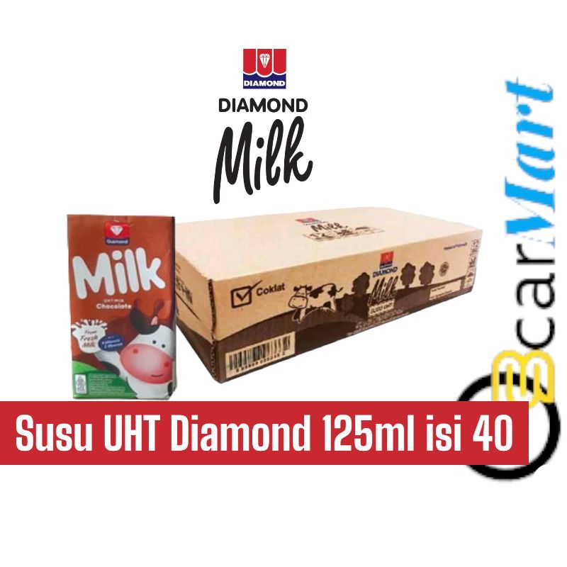 Jual Depo Susu UHT DIAMOND MILK 1 Dus 125ml Rasa COKLAT | Shopee Indonesia