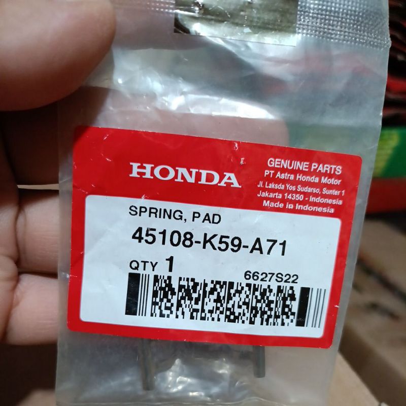 Jual 45108 K59 A71 SPRING PAD PLAT PER KALIPER VARIO 125 150 NEW 2018 ...