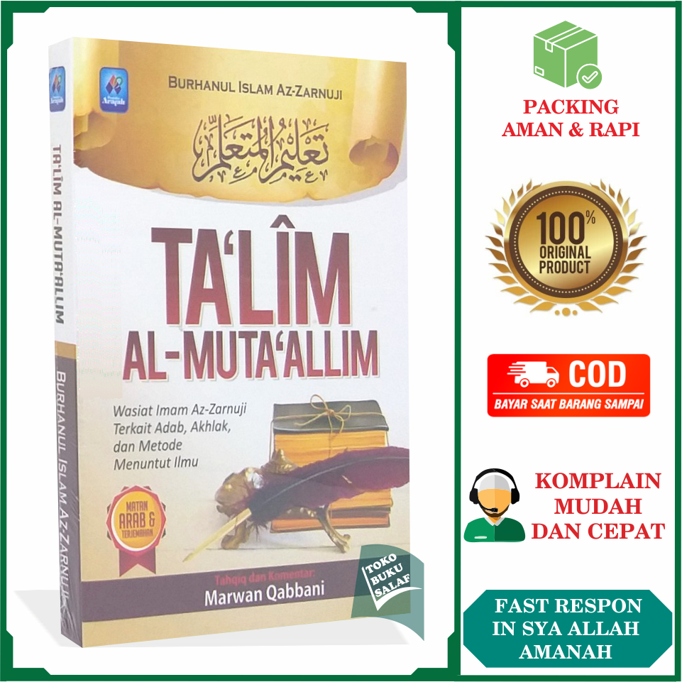 Jual Ta'lim Al-Muta'allim Ukuran SAKU Penulis Imam Az-Zarnuji Terjemah Kitab Talim Al Mutaalim ...