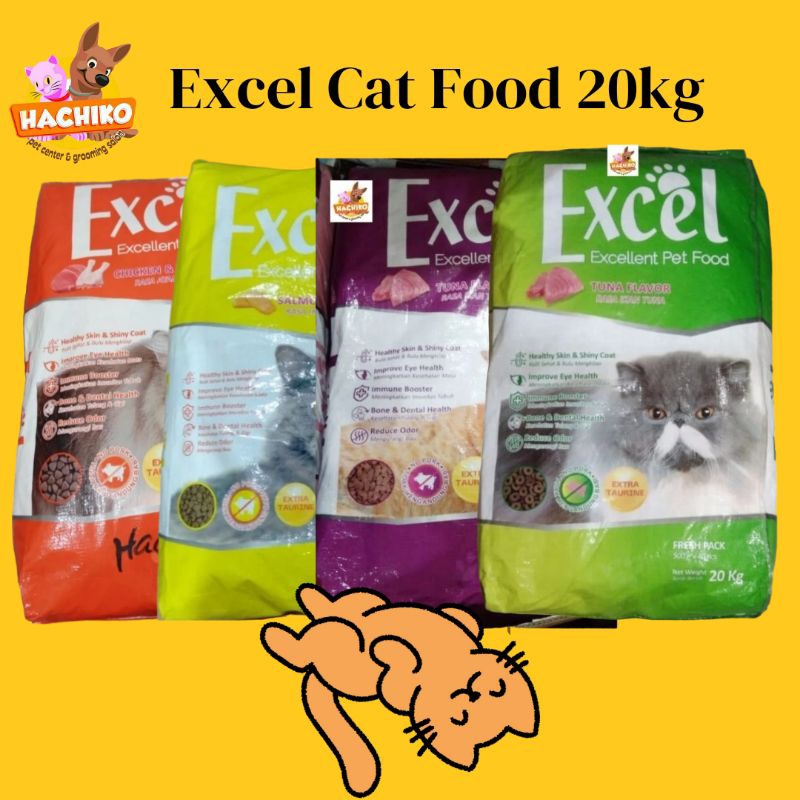 Jual Excel Cat Food 20kg (Kemasan Repack 500gr isi 40 Bks) / Excel Dry ...