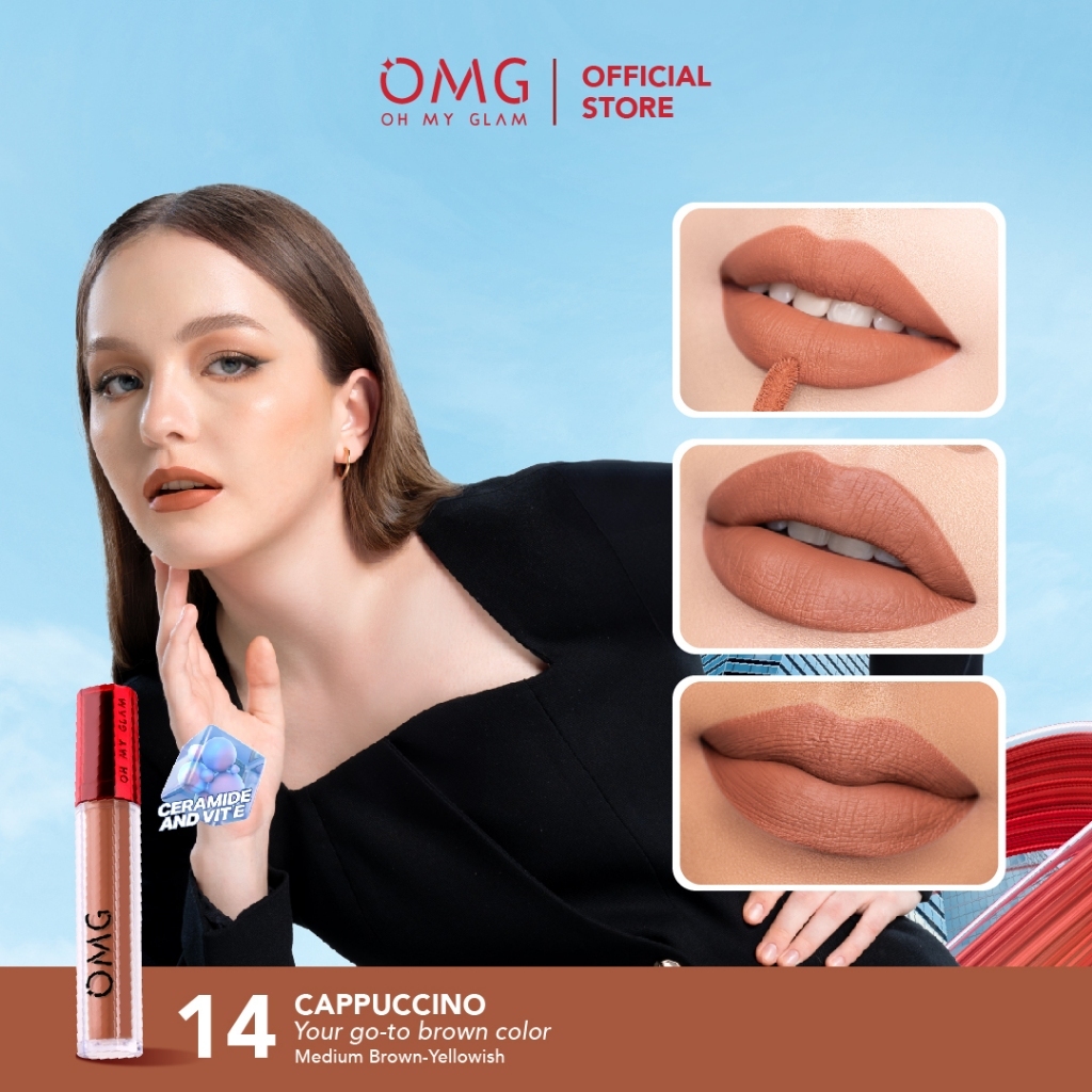 Jual OMG OH MY GLAM Matte Kiss Lip Cream 3.5g | Socialite Edition | Shopee Indonesia
