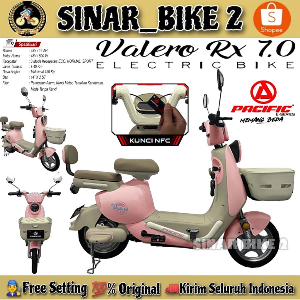 Jual Sepeda Listrik PACIFIC VALERO RX 6.0 // VALERO RX 7.0 500 Watt ...
