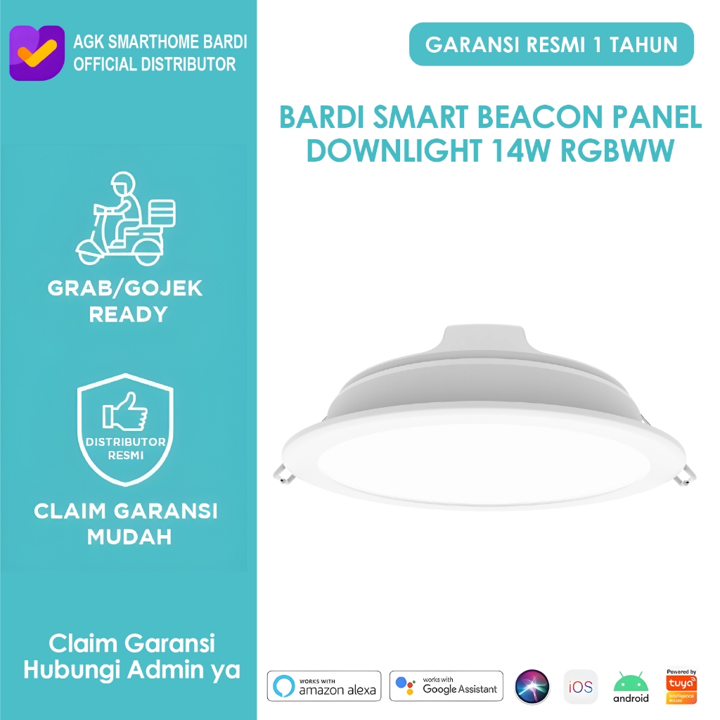 Jual BARDI Smart Beacon Panel Downlight 14W RGBWW Bluetooth | Shopee ...